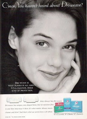 Woman's Day Ads from the 90's: Always ad from 1990's