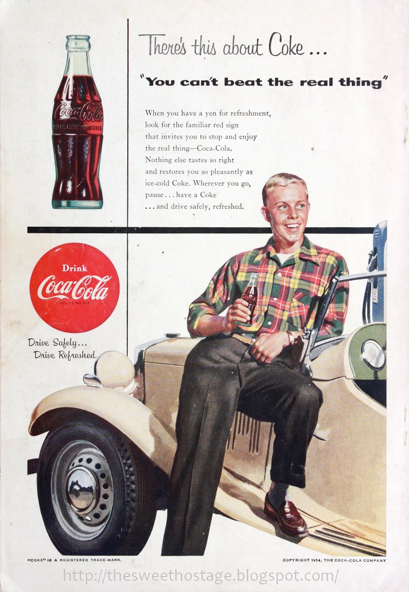 SWEET HOSTAGE: VINTAGE COKE ADS ( 8 ): MORE 1950's