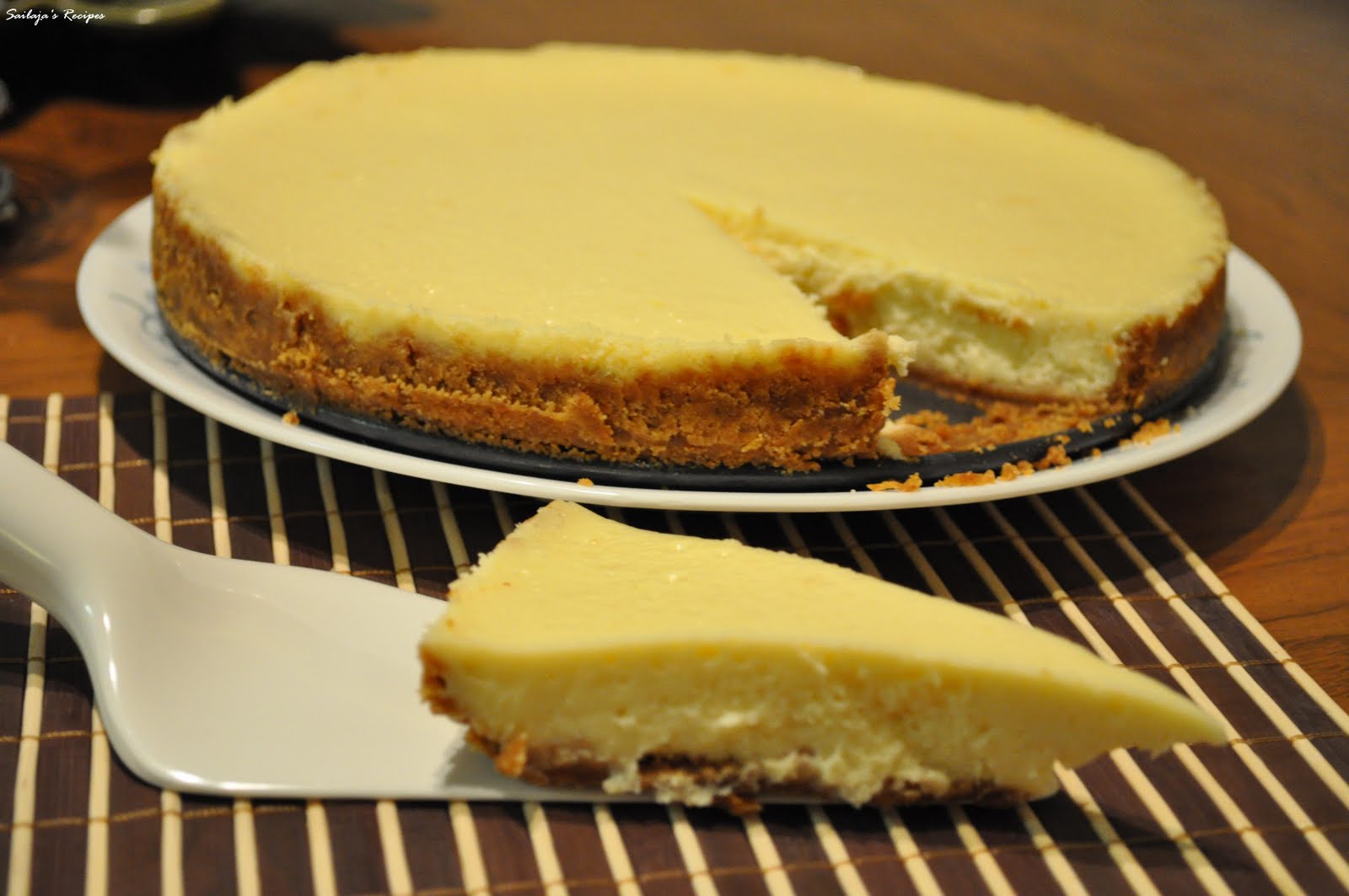 Sailaja's Recipes: Lemon Flavored Cheesecake