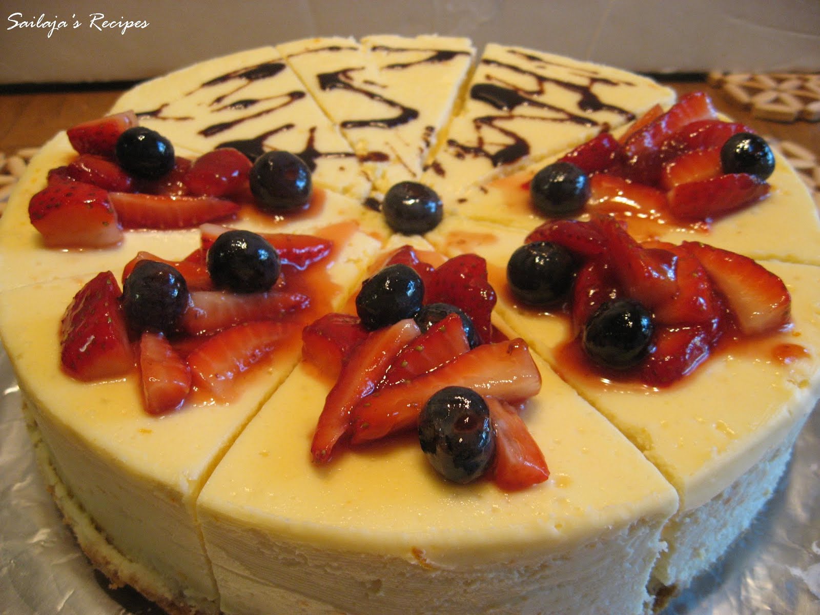 Sailaja's Recipes: Cheesecake for Thanksgiving Dinner...