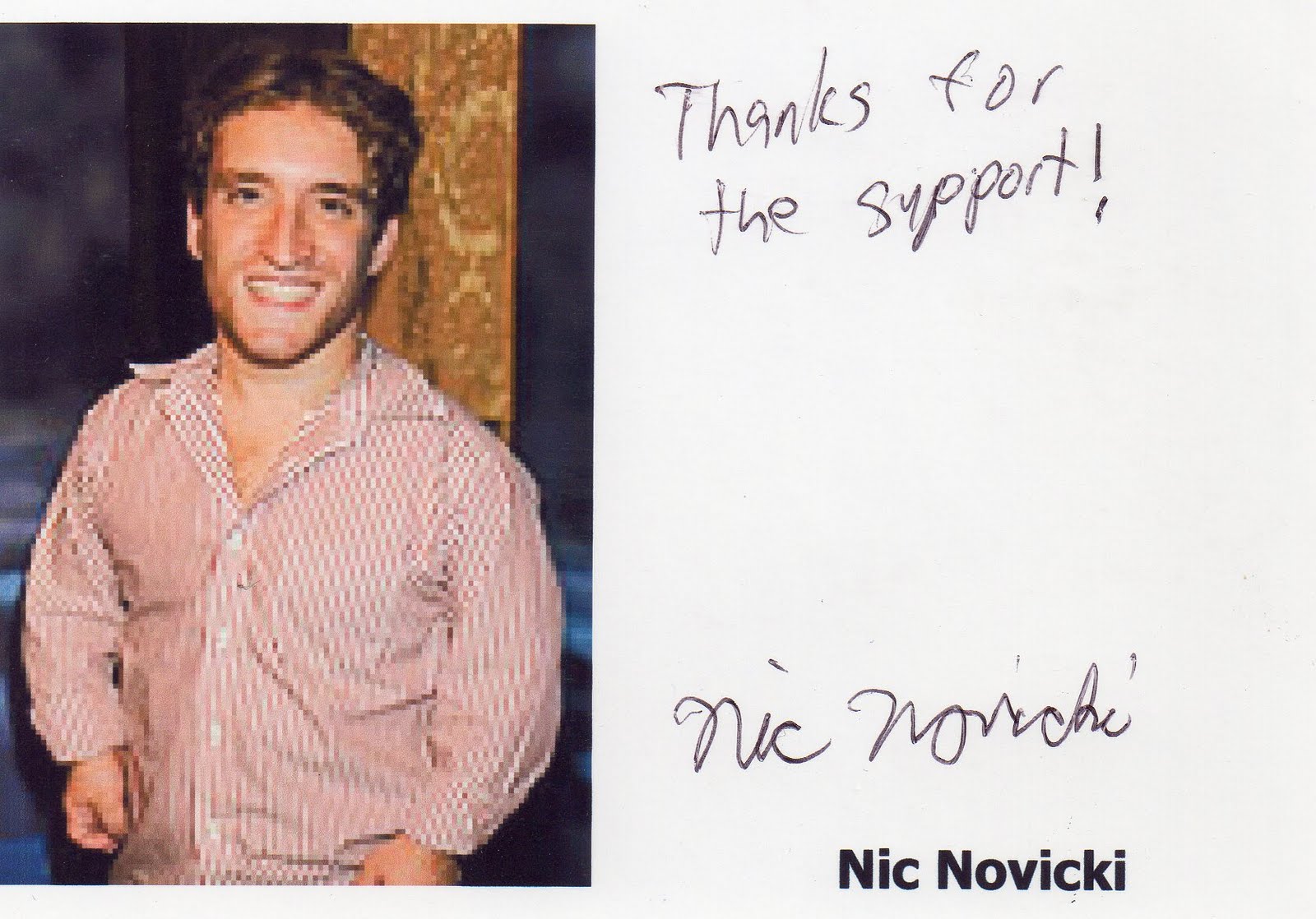 Kiwiautogal's Autographs: Nic Novicki