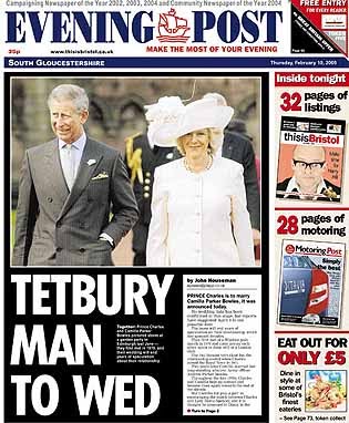 Alice and Phil's Media Studies Coursework: Layout of front page