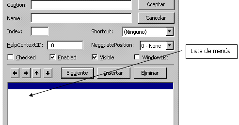 visual basic 6.0: EDITOR DE MENUS