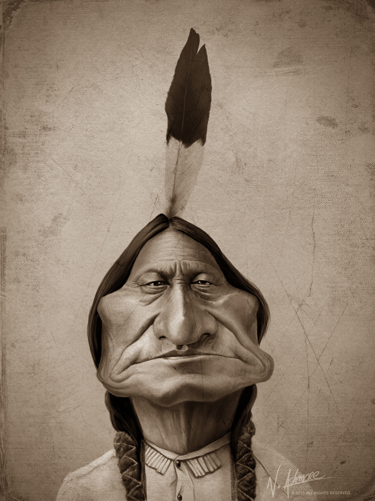 Ashmore Arts: Sitting Bull Caricature