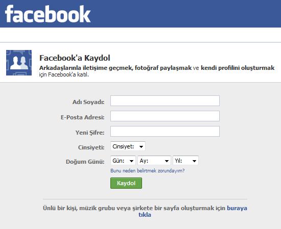 Fesbuk, Fesbuk aç, Fesbuk Üye Ol: Fesbuk üye olmak istiyorum?