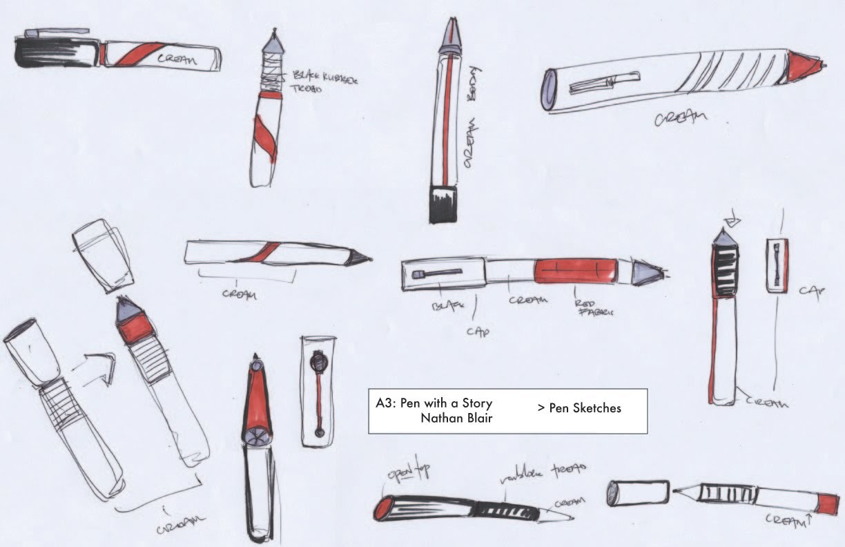 Process: Nathan Blair Design: Inspirational Object / Pen Sketches