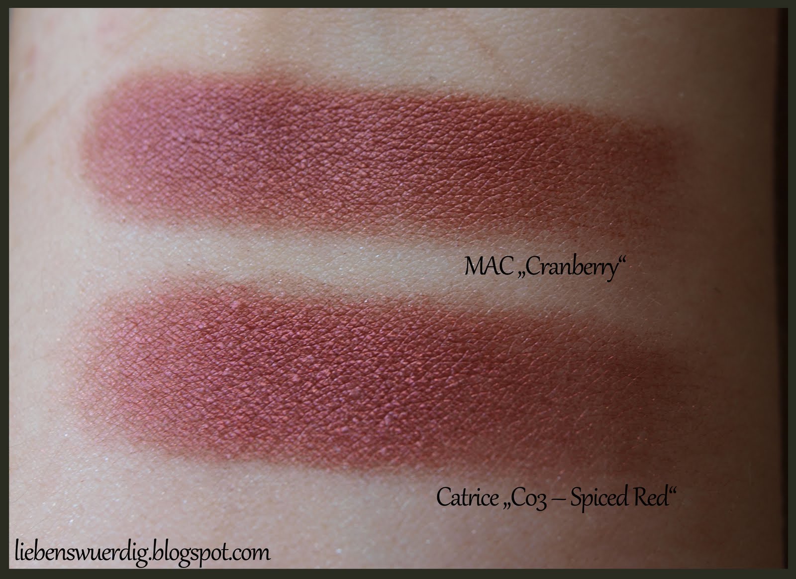 www.liebenswuerdig.com: Dupe: MAC "Cranberry" und Catrice "C03 – Spiced ...