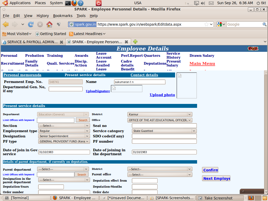 SPARK -Service and Pay Roll Administrative Repository for Kerala ...