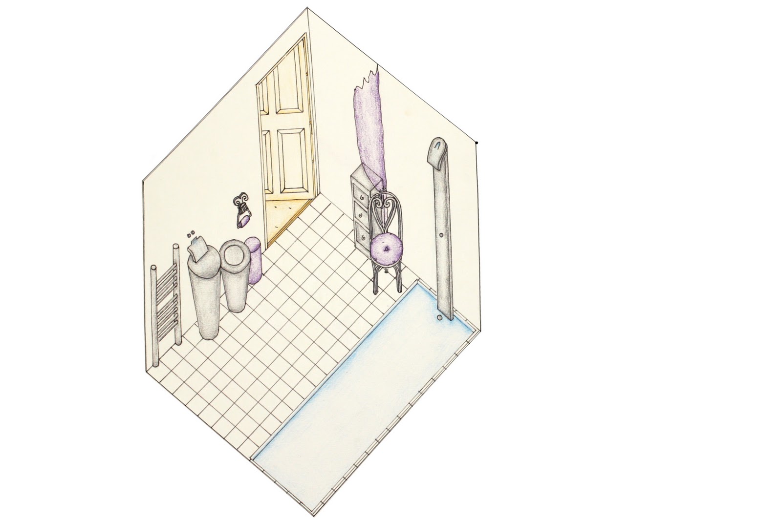 1069951885: Axonometric Bathroom Drawing