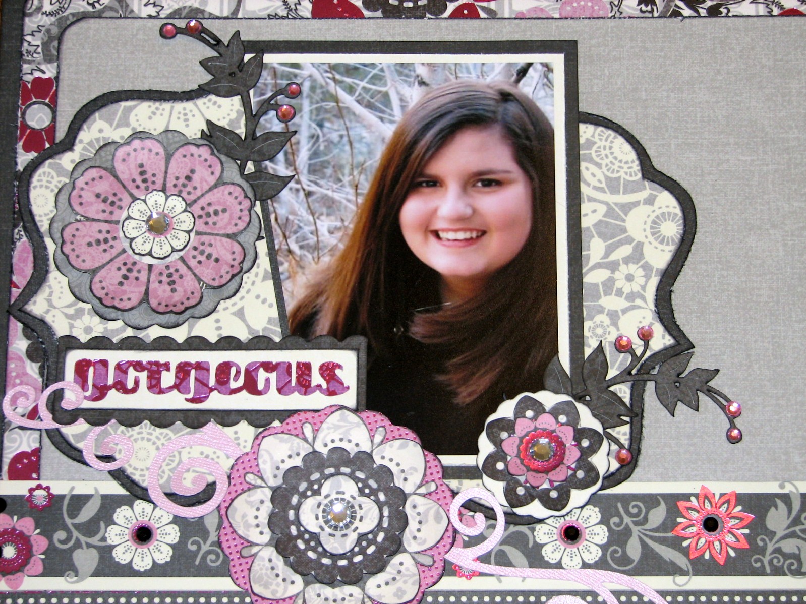 The Avid Scrapper: {My "Gorgeous" Girl Layout}