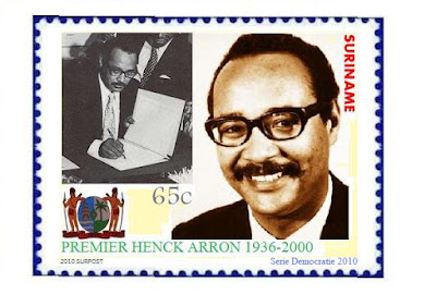 SURINAME STAMPS PHILATELY: SERIE DEMOCRATIE 2010 PREMIER HENCK ARRON ...