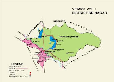 Jammu Kashmir Stark Realities: MAP SHOWING THE BOUNDARIES OF DISTRICT ...