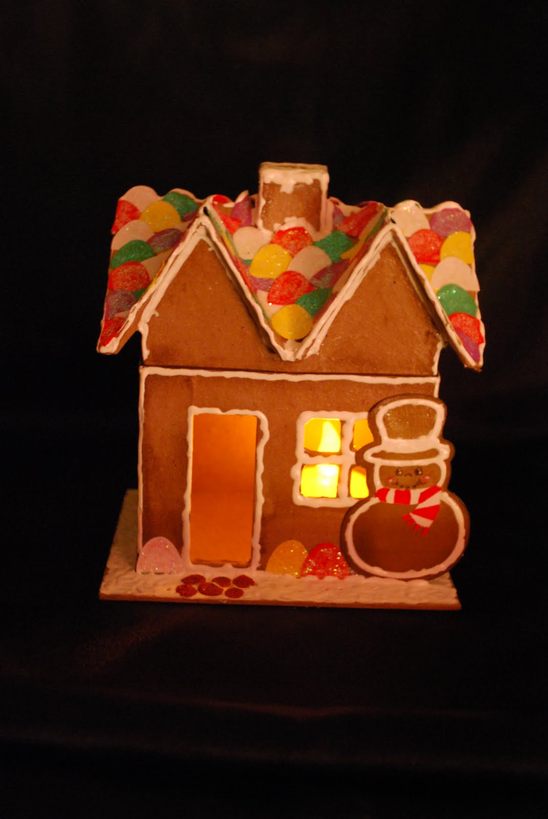 Amanda's Crafts and More: Gingerbread House Candle Holder (battery ...