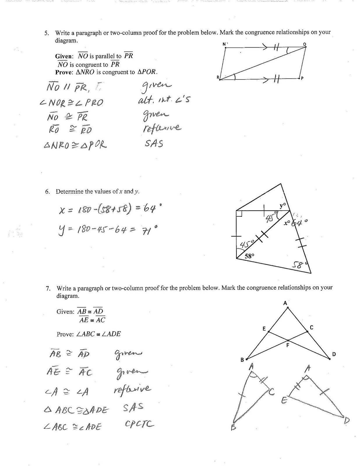 Jiazhen s Geometry Unit3 Chapter Test Review Sheet Answer Jiazhen s Geometry Unit3 Chapter Test Review Sheet Answer