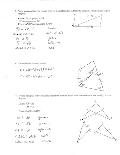 Jiazhen's Geometry: Unit3 Chapter Test Review Sheet Answer!