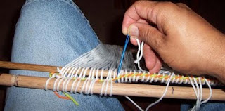 Franco's Fiber Adventure: Twining edge on backstrap loom