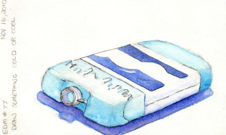 Catharine's Daily Sketchbook: EDM #77 - Draw Something Cold or Cool