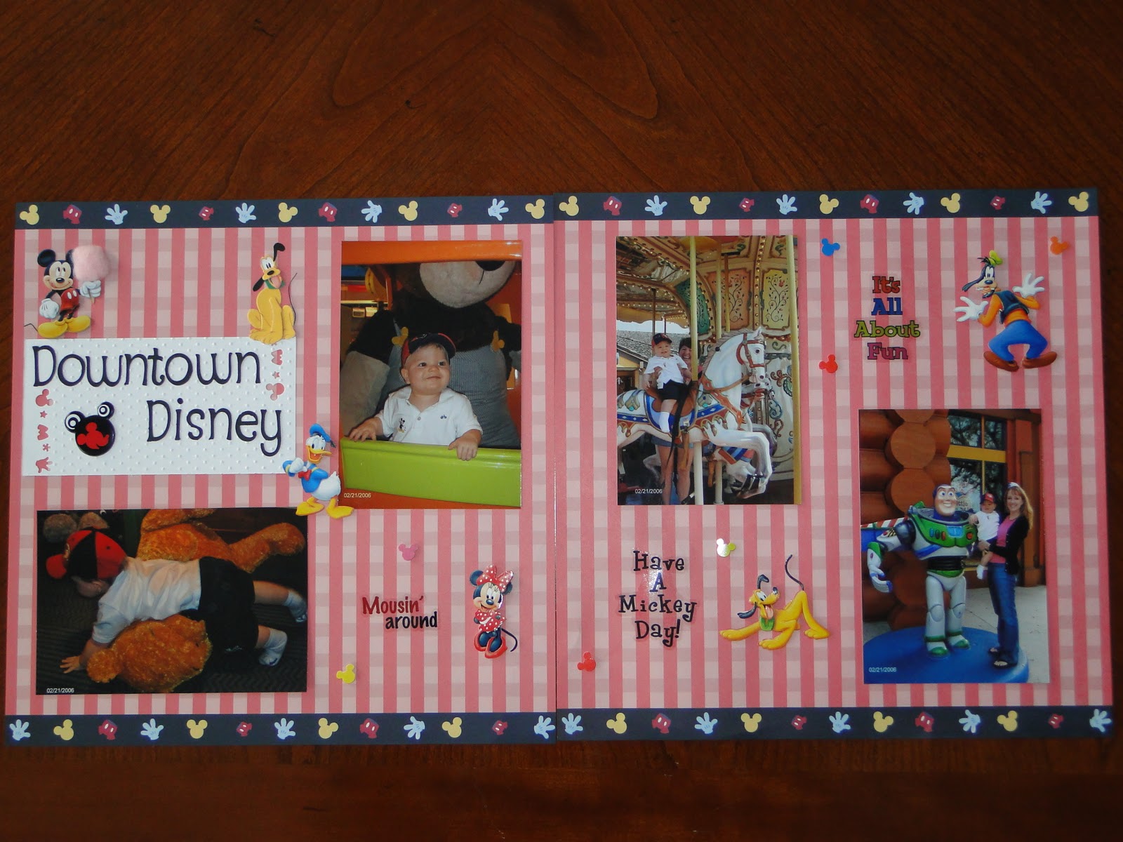 A WDW Mom's Daily Endeavors: Disney Scrapbook Layout ~ Downtown Disney