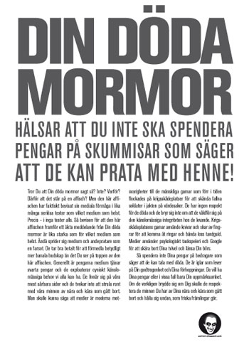 Garvarn's Blog Archive: Anti-psychic poster