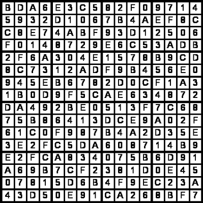 Reason and Rhyme: Hexadecimal Sudoku Puzzle