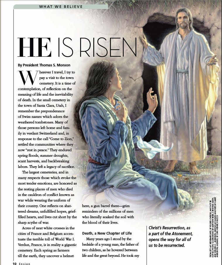 What We Believe: He is Risen » Latter-day Saint Blogs » NothingWavering.org