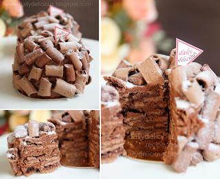 dailydelicious: Concorde Cake: Chocolate mousse and meringue cake, to ...