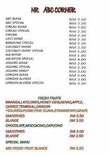 Menu NR CAFE
