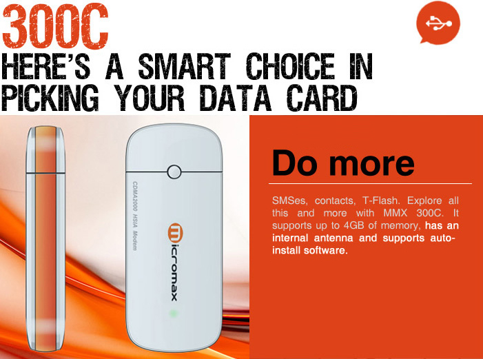 Micromax Mobiles features and reviews: DATA Card