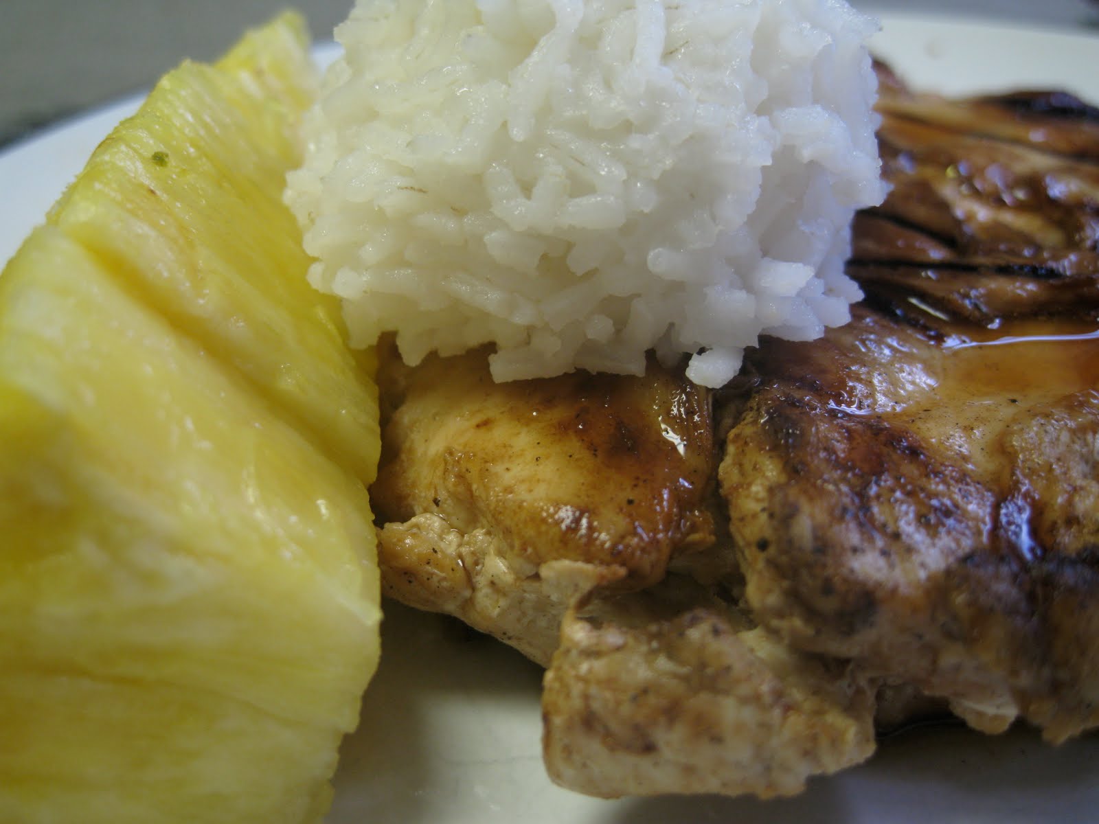 What's for Dinner: Honey Teriyaki Chicken with Rice Balls and Pineapple