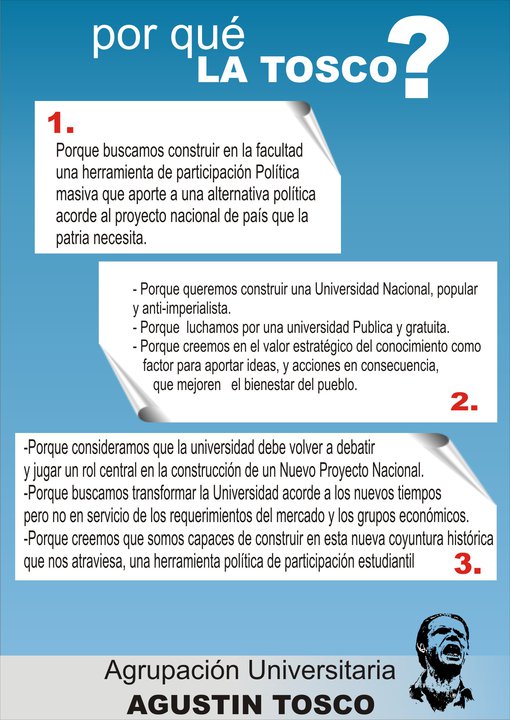 Corriente Popular Agustín Tosco: por qué la tosco?