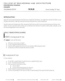 Engineering Drawing 2009: Assignment 3 and 4 brief