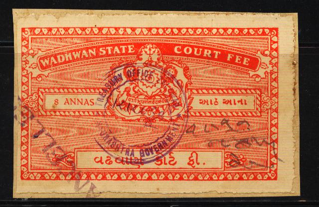 Heritage of India stamps site: Indian Princely State Wadhwan Fiscal ...
