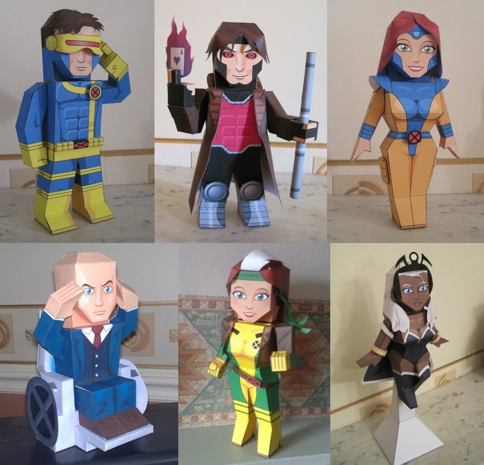 Kartonbau und Papiermodelle: X-Men Paperheroes