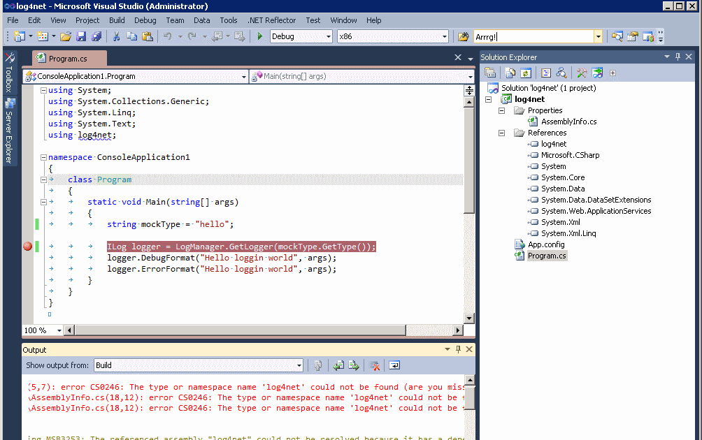 Daniel Ballinger S The Referenced Assembly Log4net Could Not Be Resolved