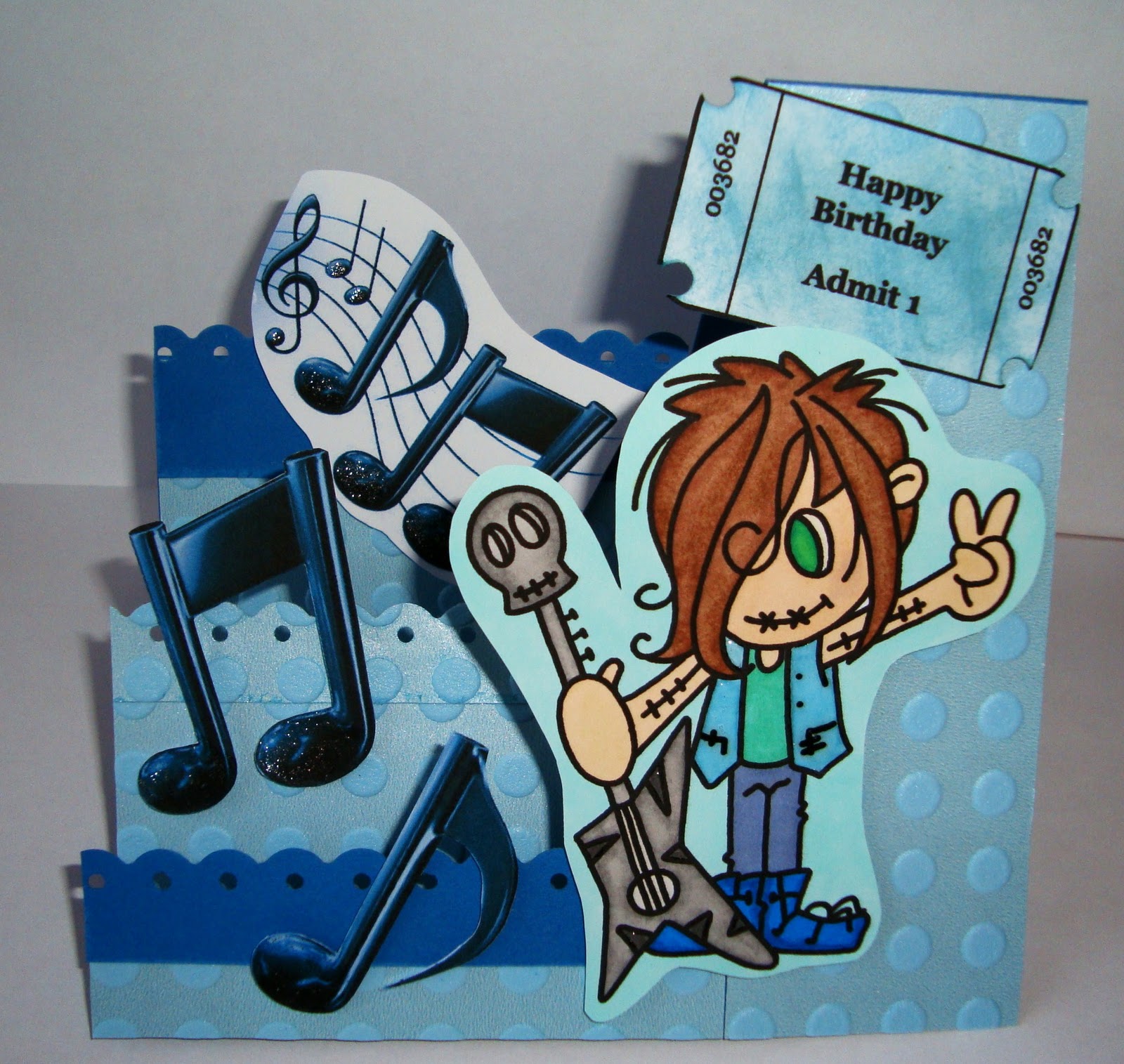 Bumble Bee's Craft Den: Rockstar Birthday Card!