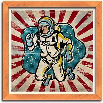 The Monster Blog: Retro Spaceman Print