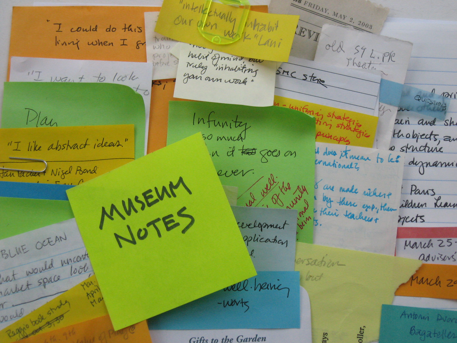 Museum Notes : Notes to the New Year