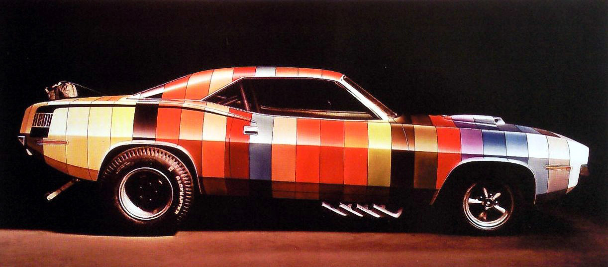 Just A Car Guy: Barracuda paint colors, the best kind of display I ...