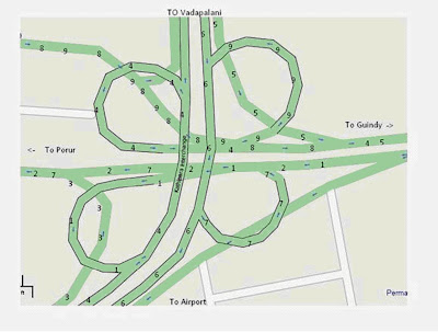 Zero G: Chennai - Kathipara route map