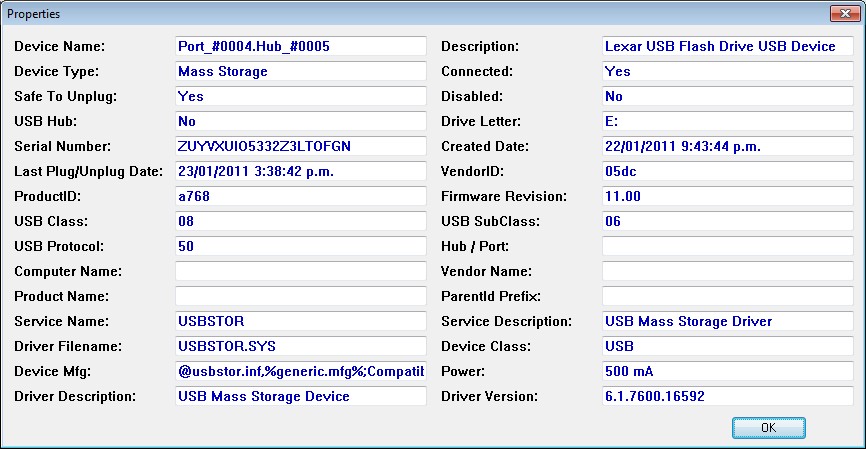 View USB Devices and Properties ~ Computer Tech Links