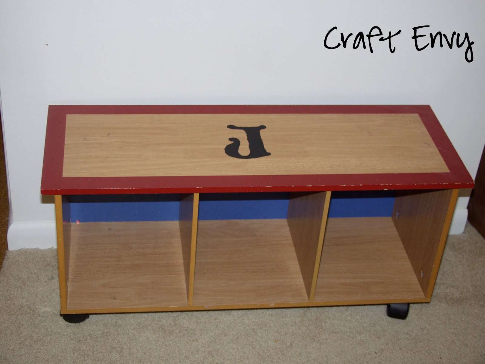 Craft Envy: Stencil Monogrammed Book Shelf