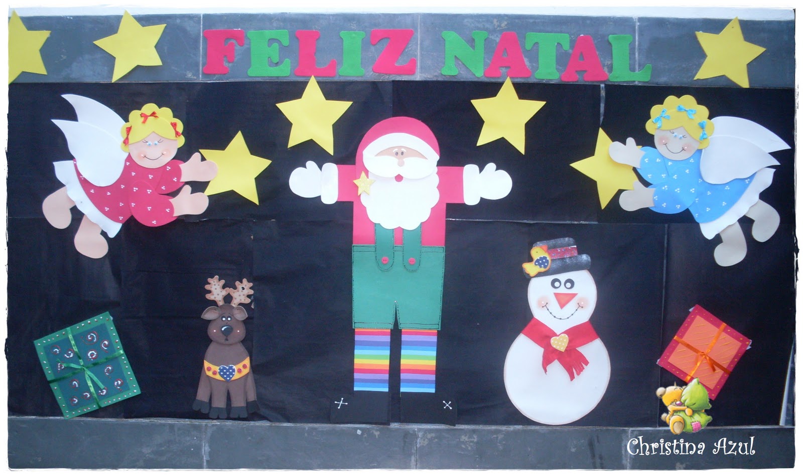 Christina Azul: Mural de Natal