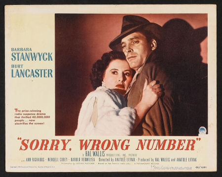 Love Those Classic Movies!!!: Sorry, Wrong Number (1948) Operator ...