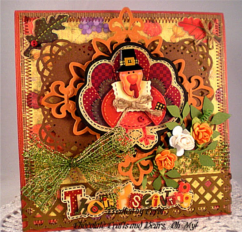 Chocolate Crafts and Bears, Oh My: Handmade Thanksgiving Turkey Card