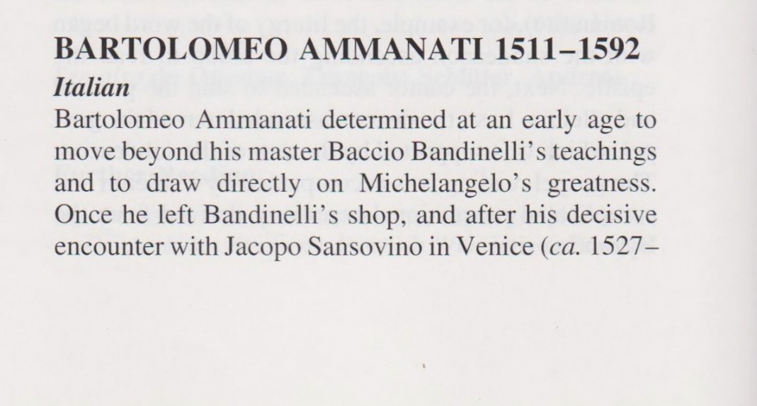 Francesco Vossilla's Blog: Bartolomeo Ammannati