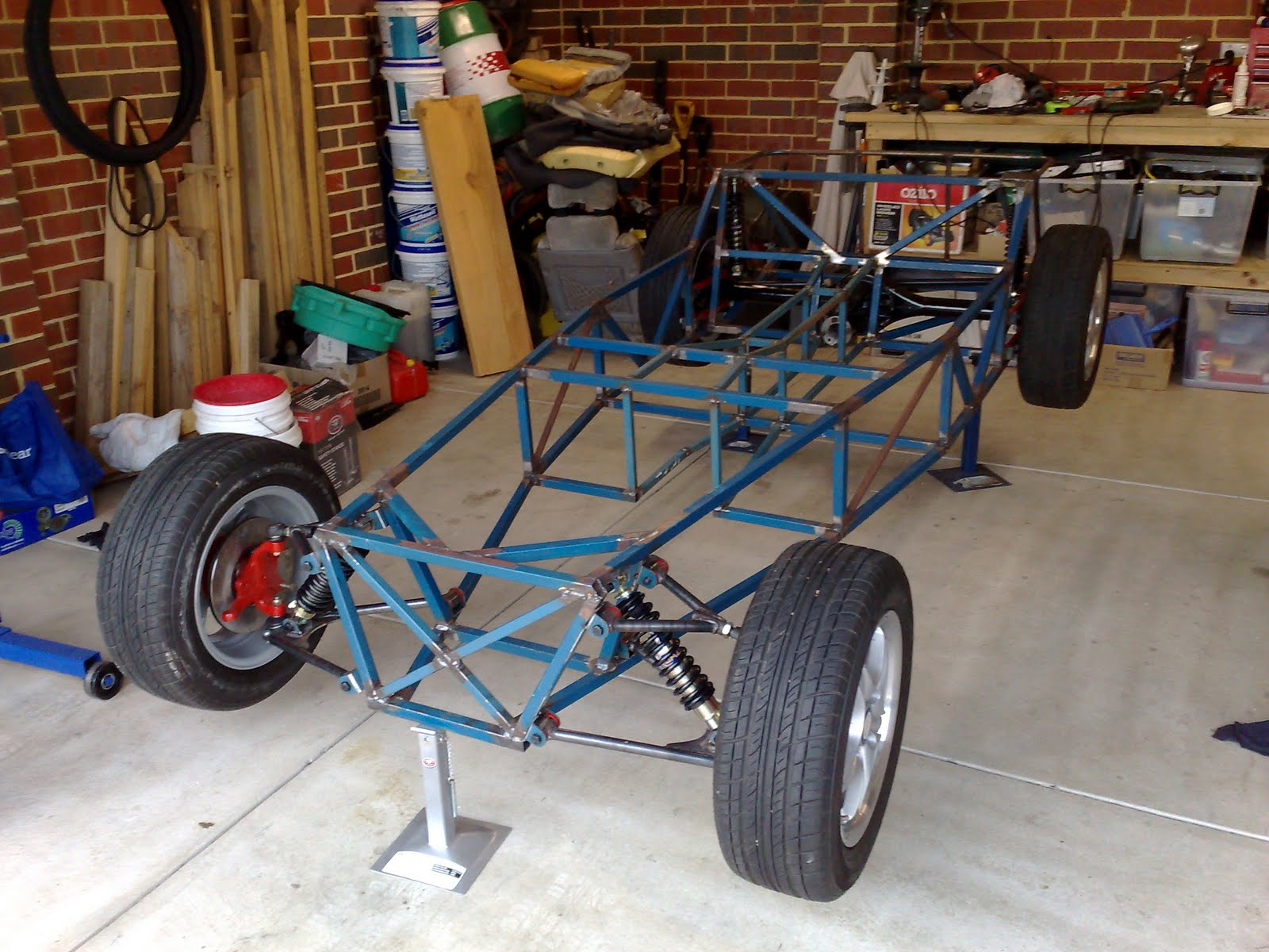 steves awesome locost: 5th April 2010 Rolling chassis