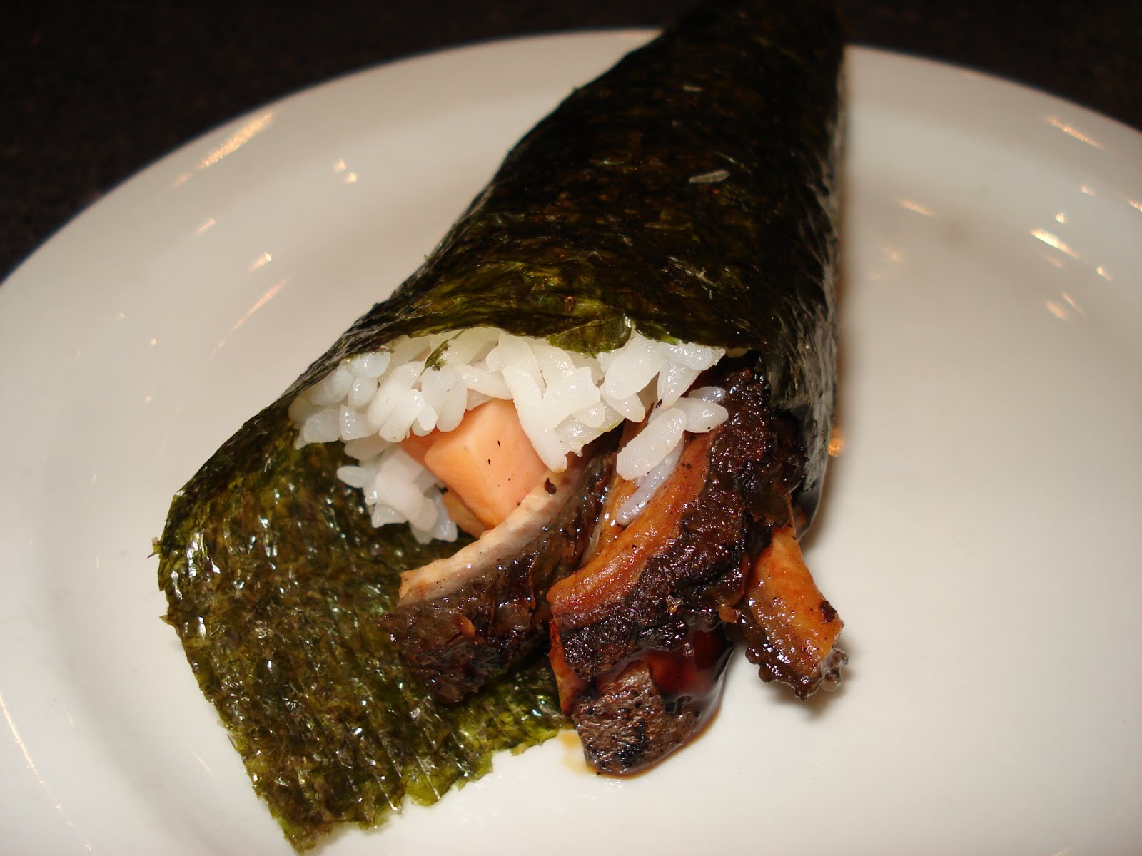 THE SUSHI DIVA: BBQ Eel & Papaya Hand Roll, Grilled Portobello Mushroom ...