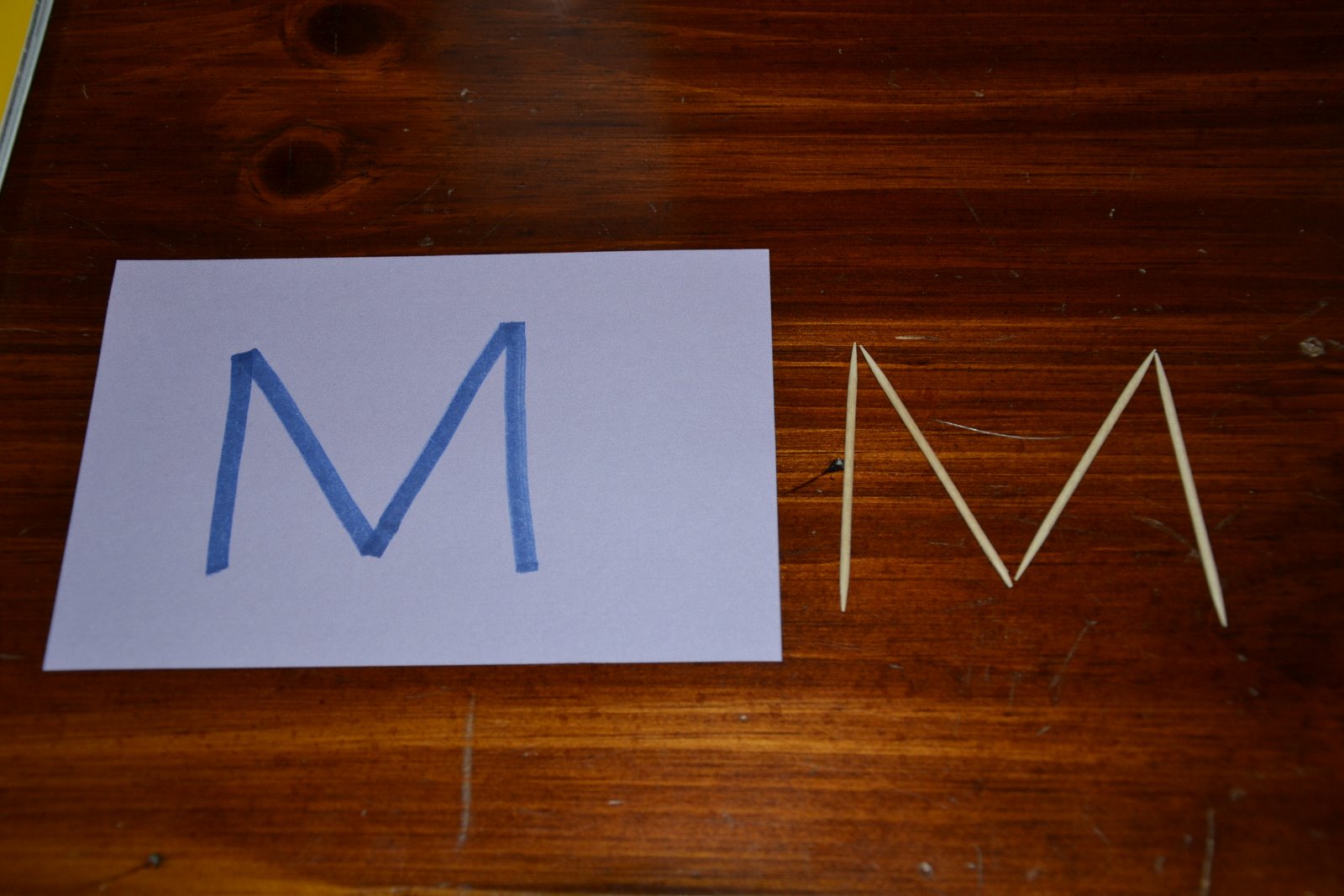 Children's Learning Activities: Toothpick Letters