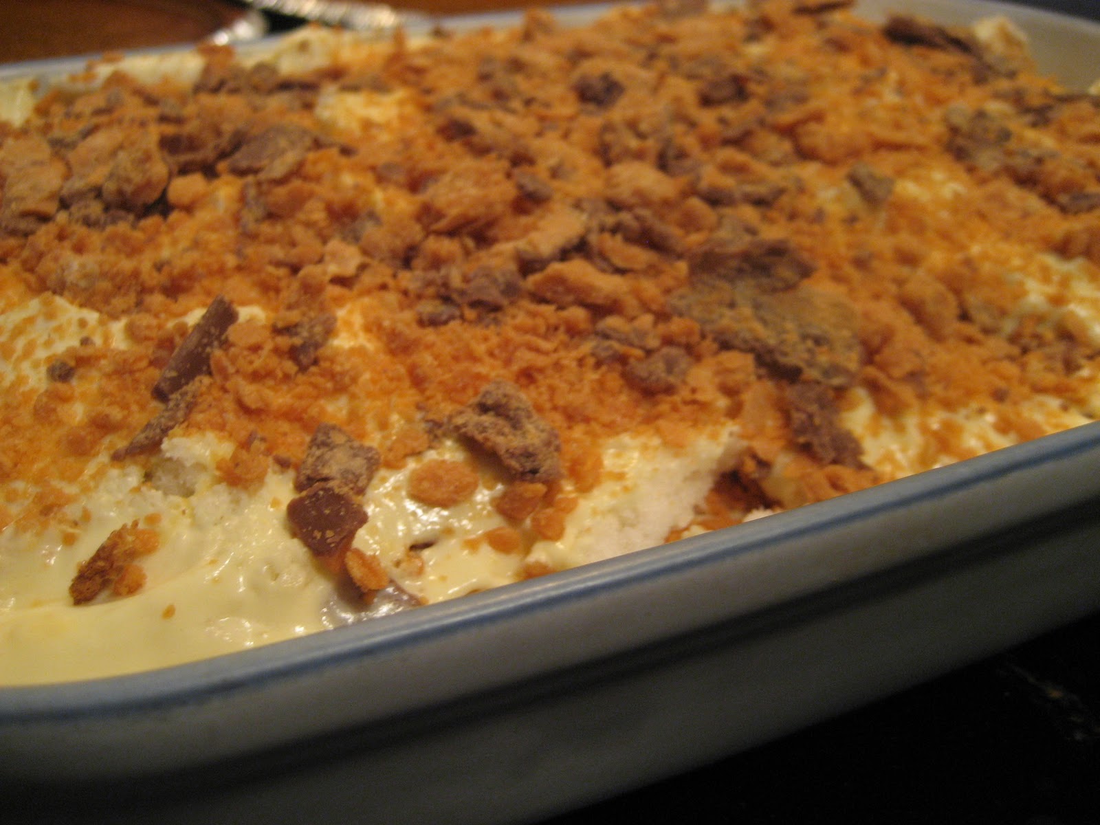 Cooking With Jilly: Butterfinger Crumble Pudding