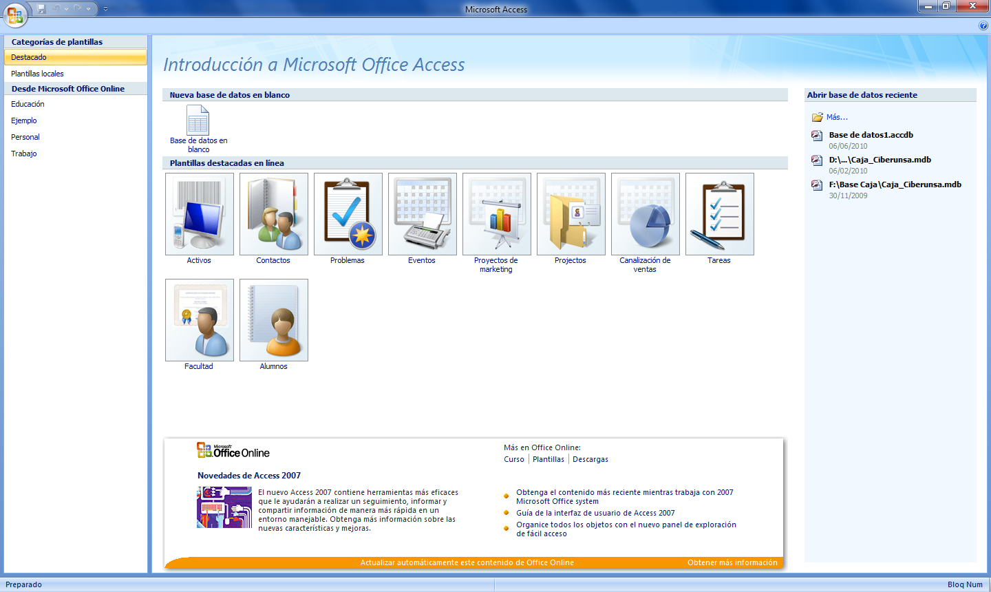 Microsoft Access - Entrega 01